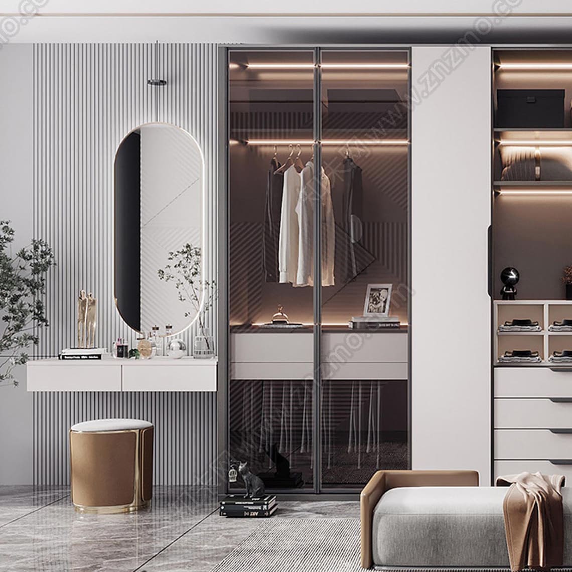 WIW1 12 Walk in Wardrobe Sketchup Model Set 1 sketchup 3D Walk in ...