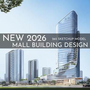 265 Mall Building Sketchup 3D Models | Commercial Interior Design Asset ...
