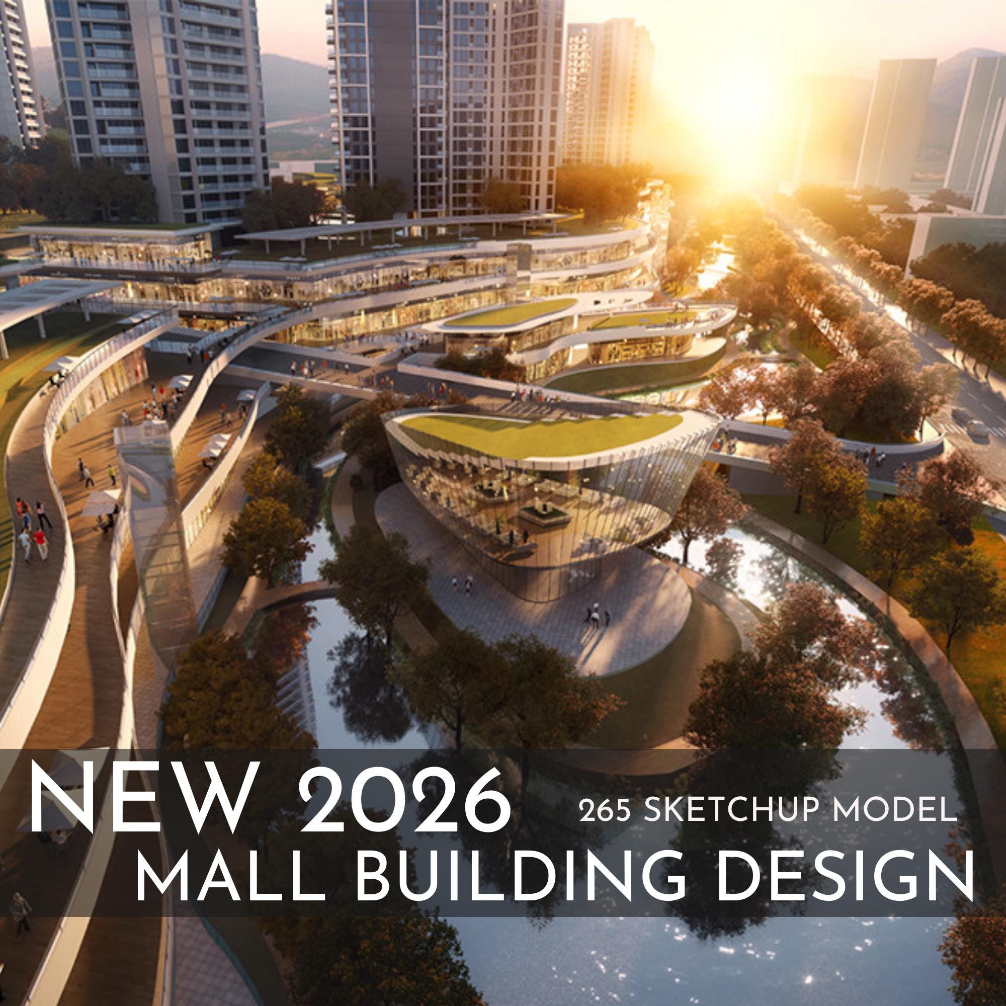 265 Mall Building Sketchup 3D Models | Commercial Interior Design Asset ...