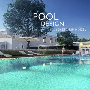 NEW! 73 Swimming Pool Design Sketchup 3D Interior Design Model - Etsy