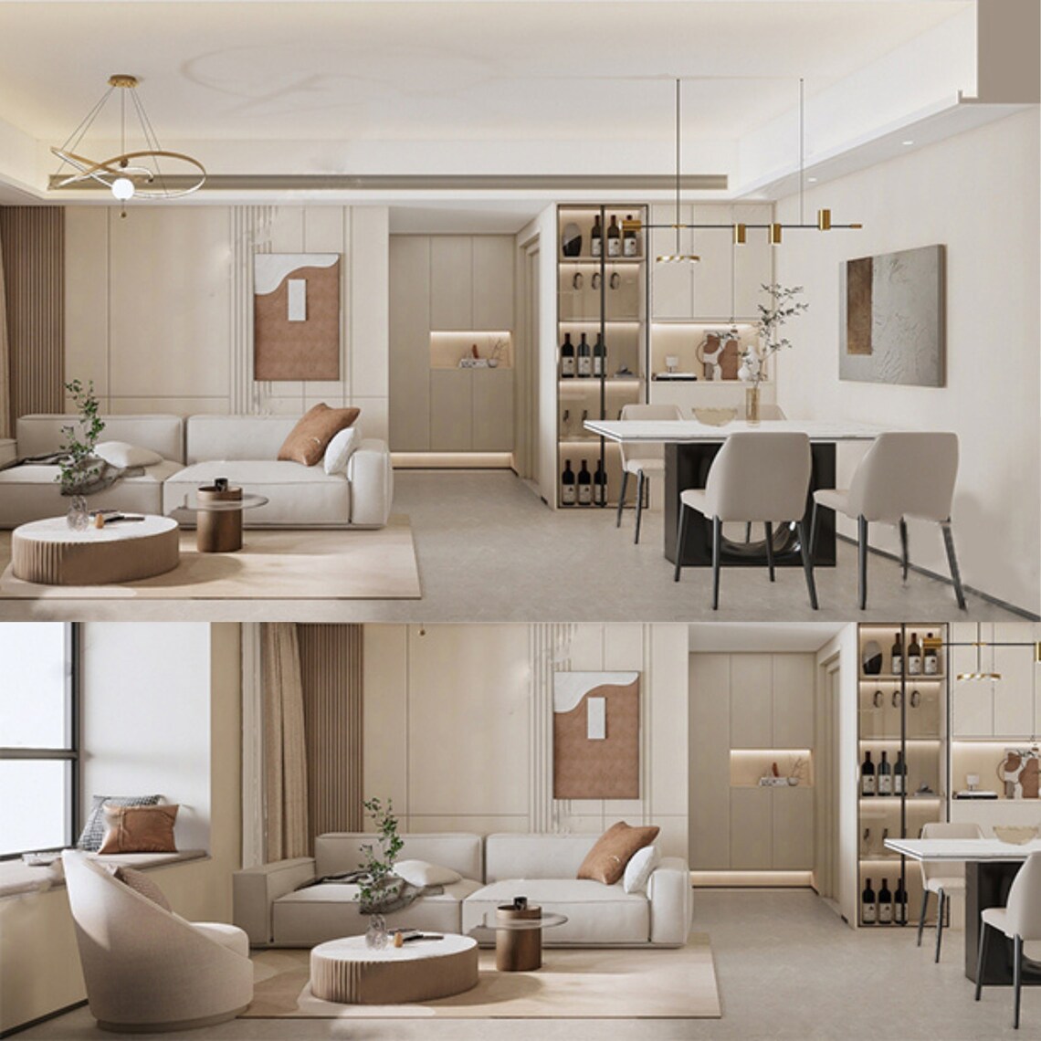 NEW! UPDATED Japandi Design Dining Interior Design - 36 Sketchup 3D ...