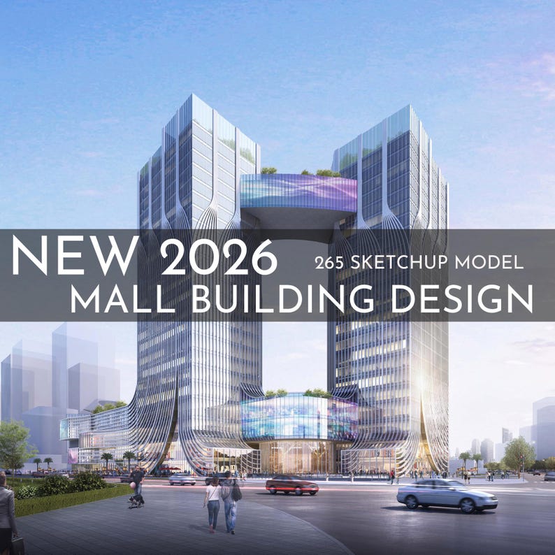 265 Mall Building Sketchup 3D Models | Commercial Interior Design Asset ...