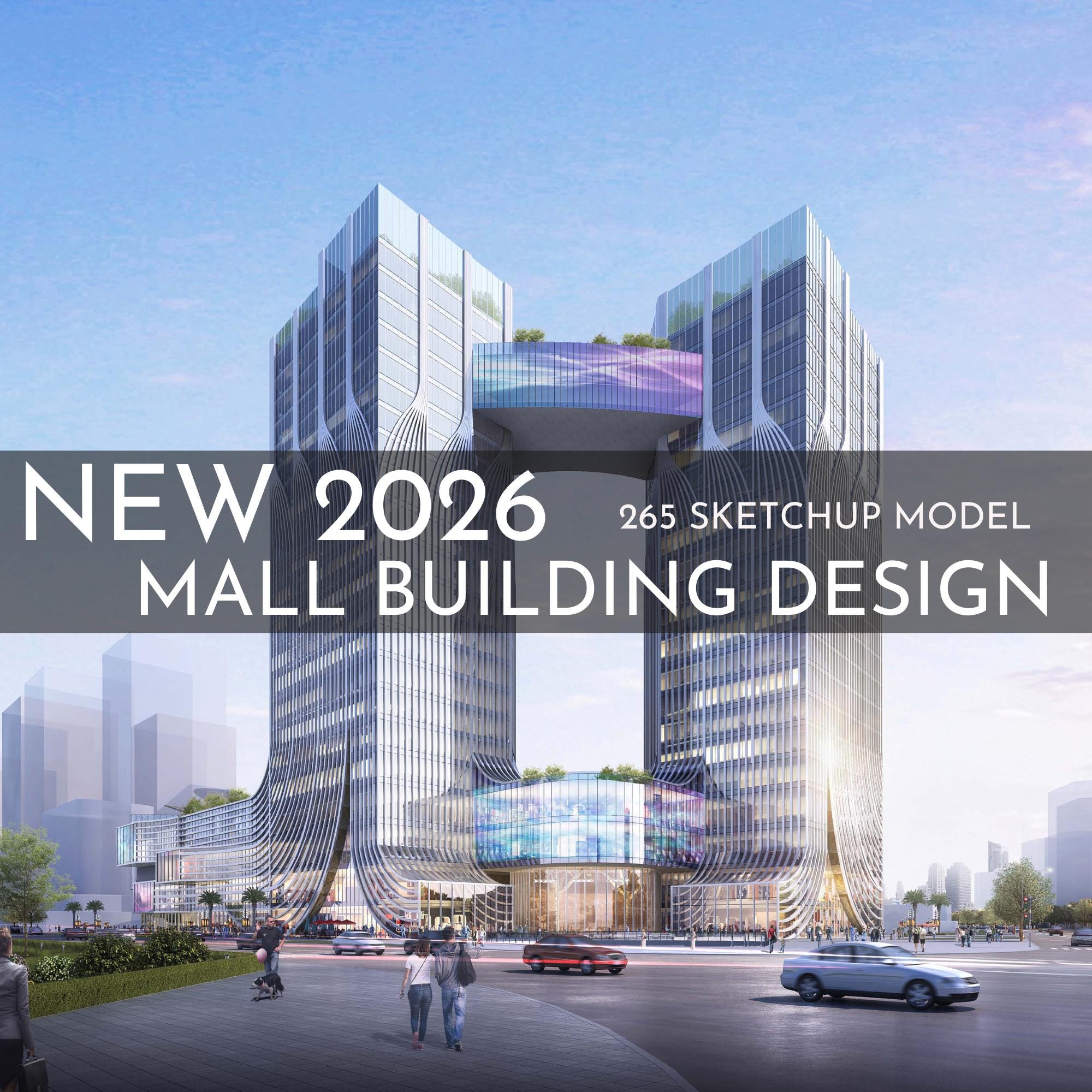 265 Mall Building Sketchup 3D Models | Commercial Interior Design Asset ...