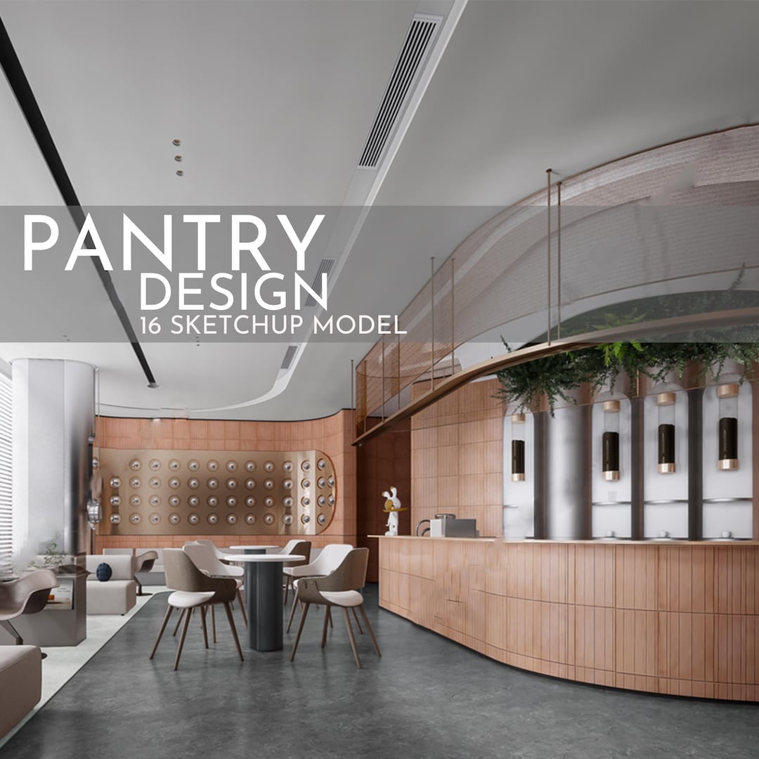 NEW! 16 Office Pantry - Sketchup 3D Office Pantry Interior Design Model ...