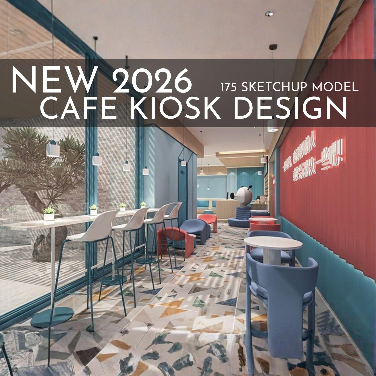 175 Cafe Kiosk Design Sketchup 3D Models | 2026 New Design | Interior ...