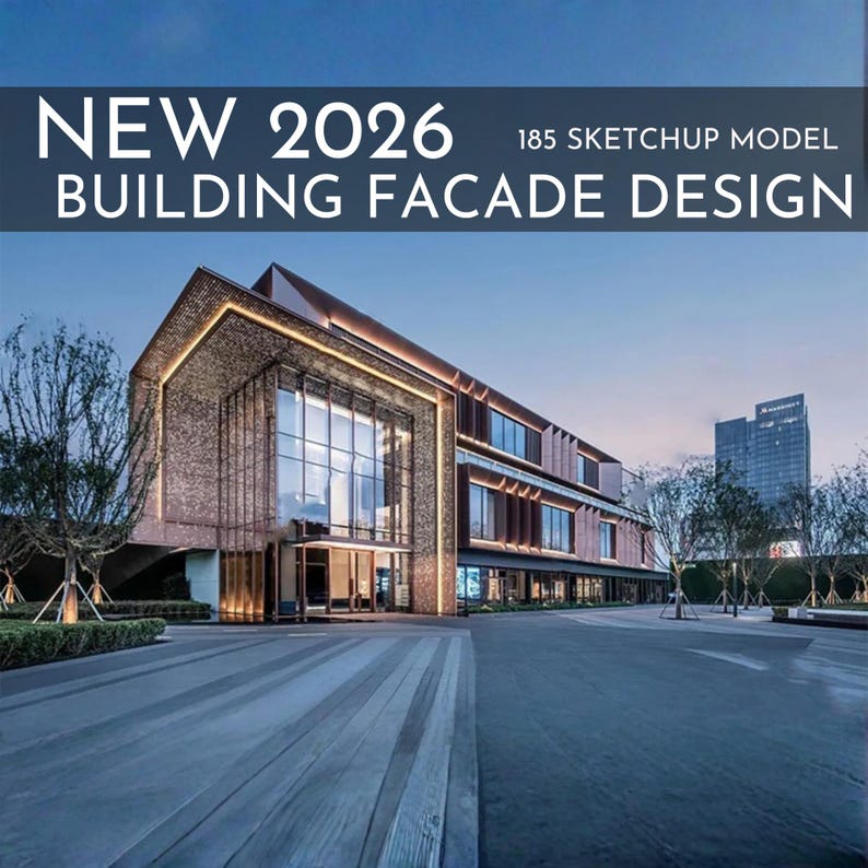 185 Building Facade Sketchup 3D Models | Architectural Design Asset ...