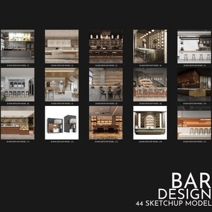 NEW! 44 BAR - Sketchup 3D Hotel Room Interior Design Model - Etsy