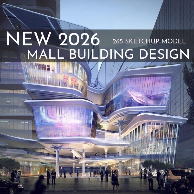 265 Mall Building Sketchup 3D Models | Commercial Interior Design Asset ...