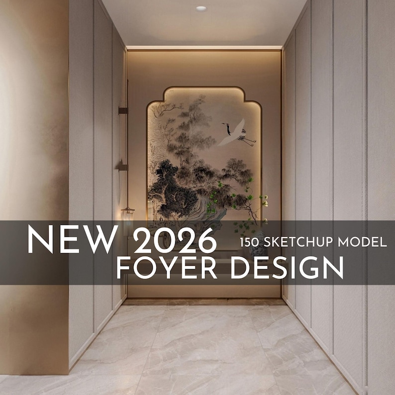 150 Foyer Sketchup 3D Models | 2026 New Interior Design Bundle - Etsy UK