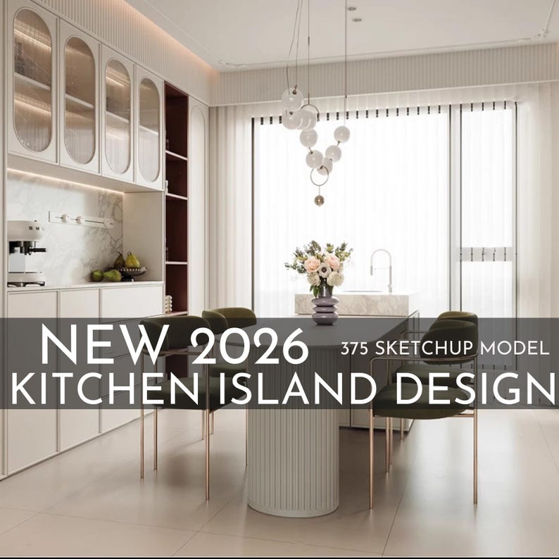 375 Kitchen Island Sketchup 3D Models | 2026 New Design | Interior ...