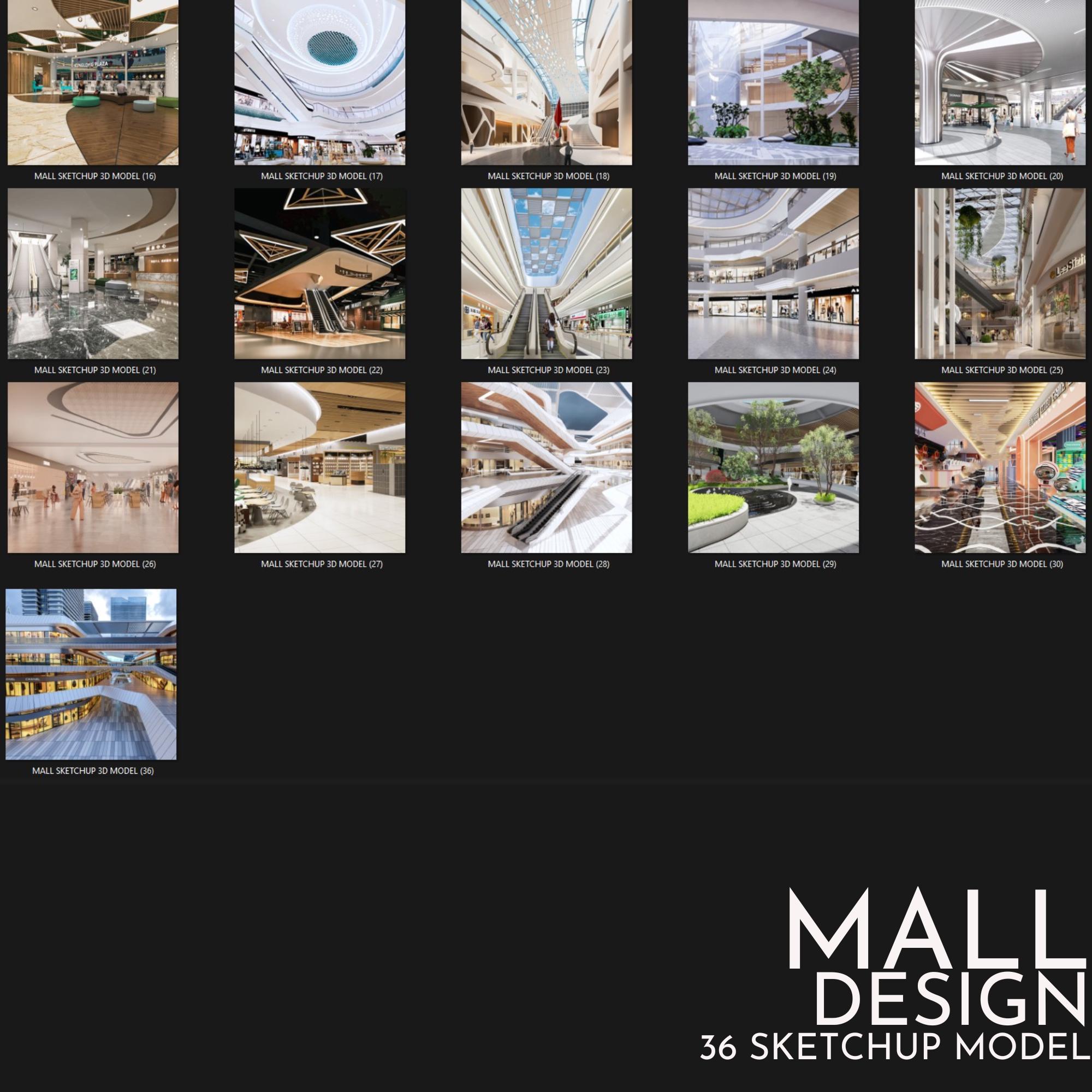 NEW! 36 MALL - Sketchup 3D MALL Interior Design Model - Etsy