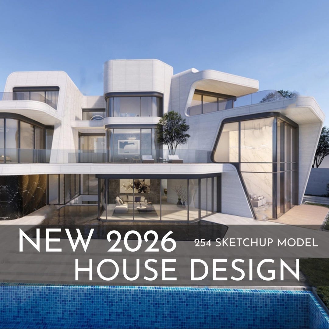 254 House Design Sketchup 3D Models | 2026 New Interior Design Bundle ...