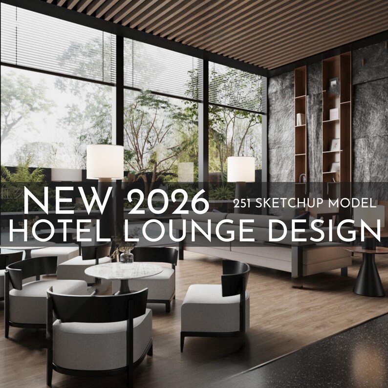 251 Hotel Lounge Sketchup 3D Models | 2026 Interior Design Asset Pack ...