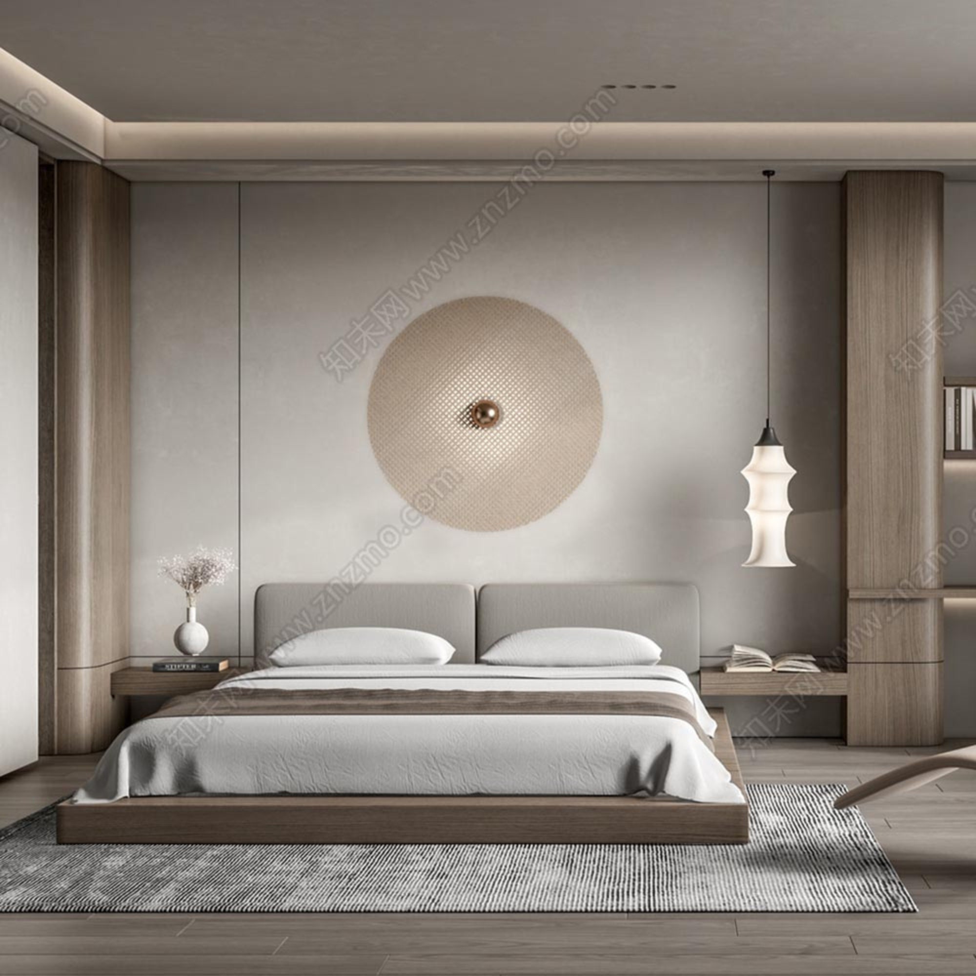 NEW! UPDATED Japandi Design Bedroom Interior Design B - 31 Sketchup 3D ...