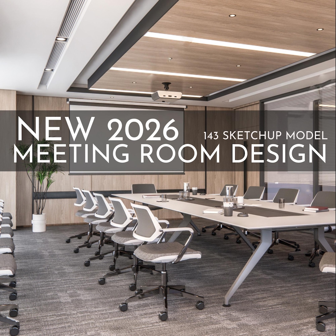 Meeting Room Design | 143 Sketchup 3D Models | Office Interior Asset ...