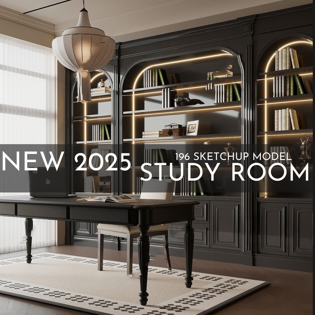 Buy 2025 NEW Study - 196 Sketchup 3D Model Interior Design Model Online ...