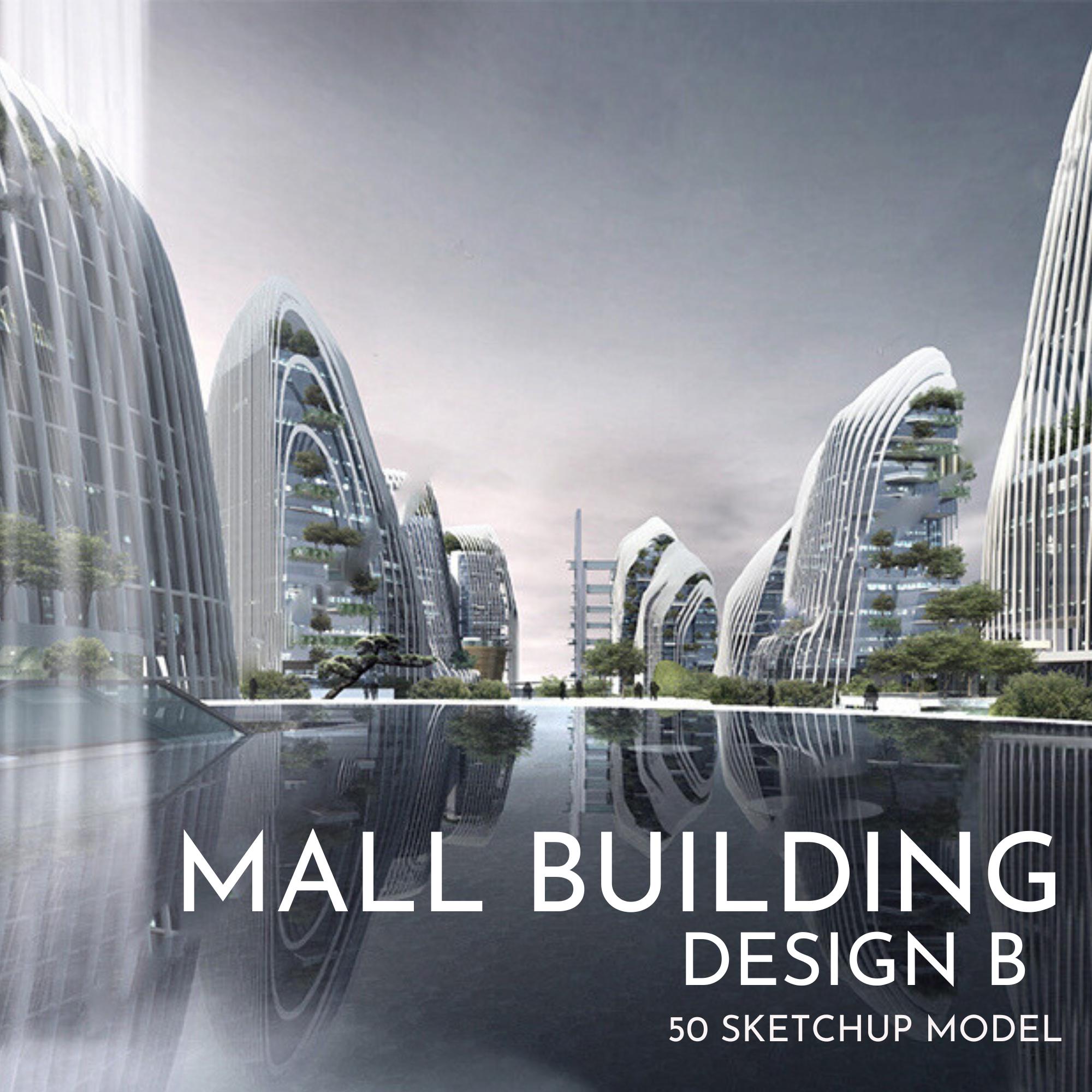 50 Mall Building Sketchup 3D Models: Interior Design Set B (digital ...