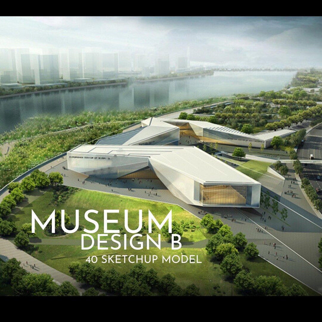 NEW! 40 Museum Building Set B - Sketchup 3D Museum Building Interior ...