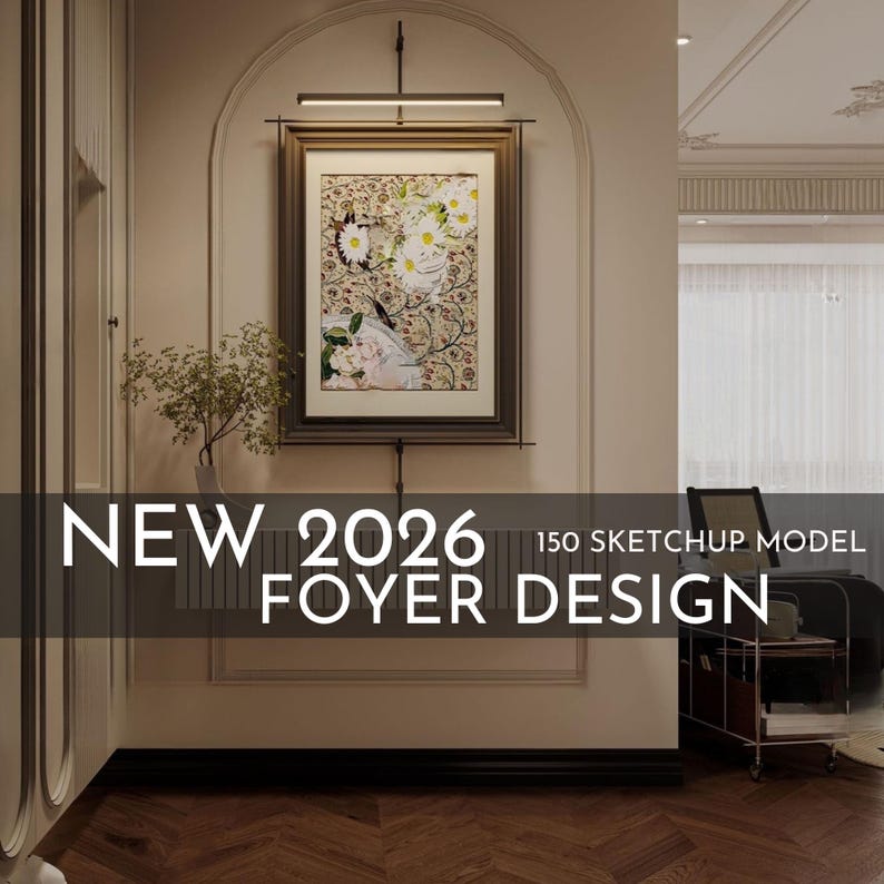 150 Foyer Sketchup 3D Models | 2026 New Interior Design Bundle - Etsy UK