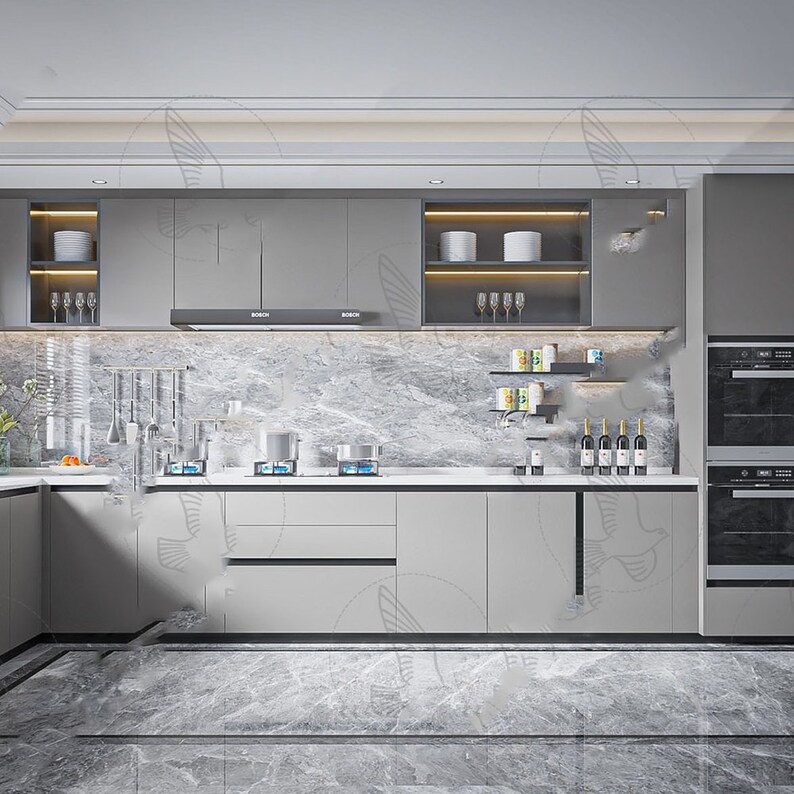 New BK2 12 Bar Kitchen sketchup 3D Bar Kitchen Interior Design Model ...