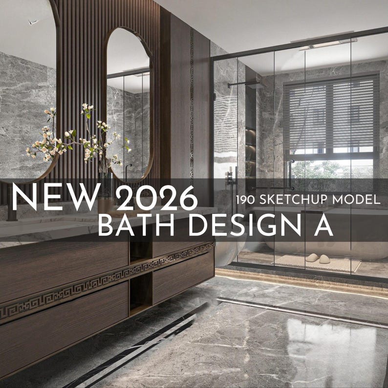 190 Bathroom Sketchup 3D Models | 2026 New Bath Design A | Interior ...