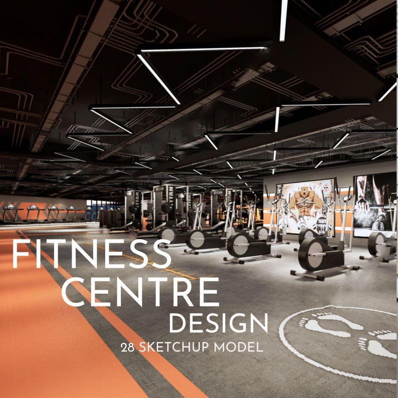 NEW! 28 Fitness Centre Sketchup 3D Interior Design Model - Etsy