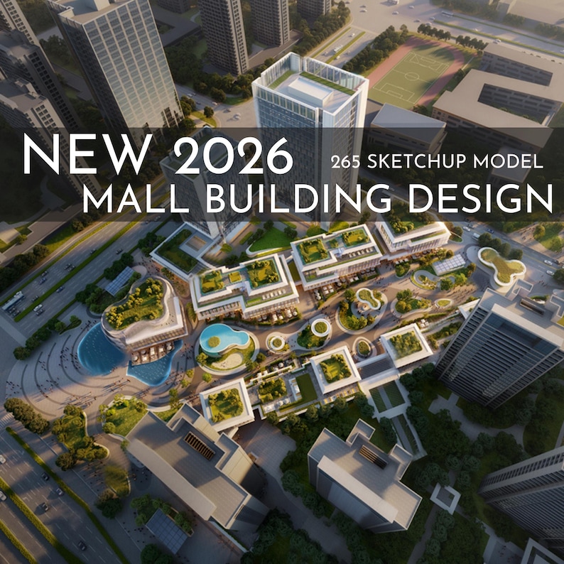 265 Mall Building Sketchup 3D Models | Commercial Interior Design Asset ...