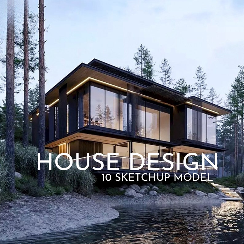 NEW SKETCHUP MODEL 10 House Set 1 sketchup 3D House Interior Design ...