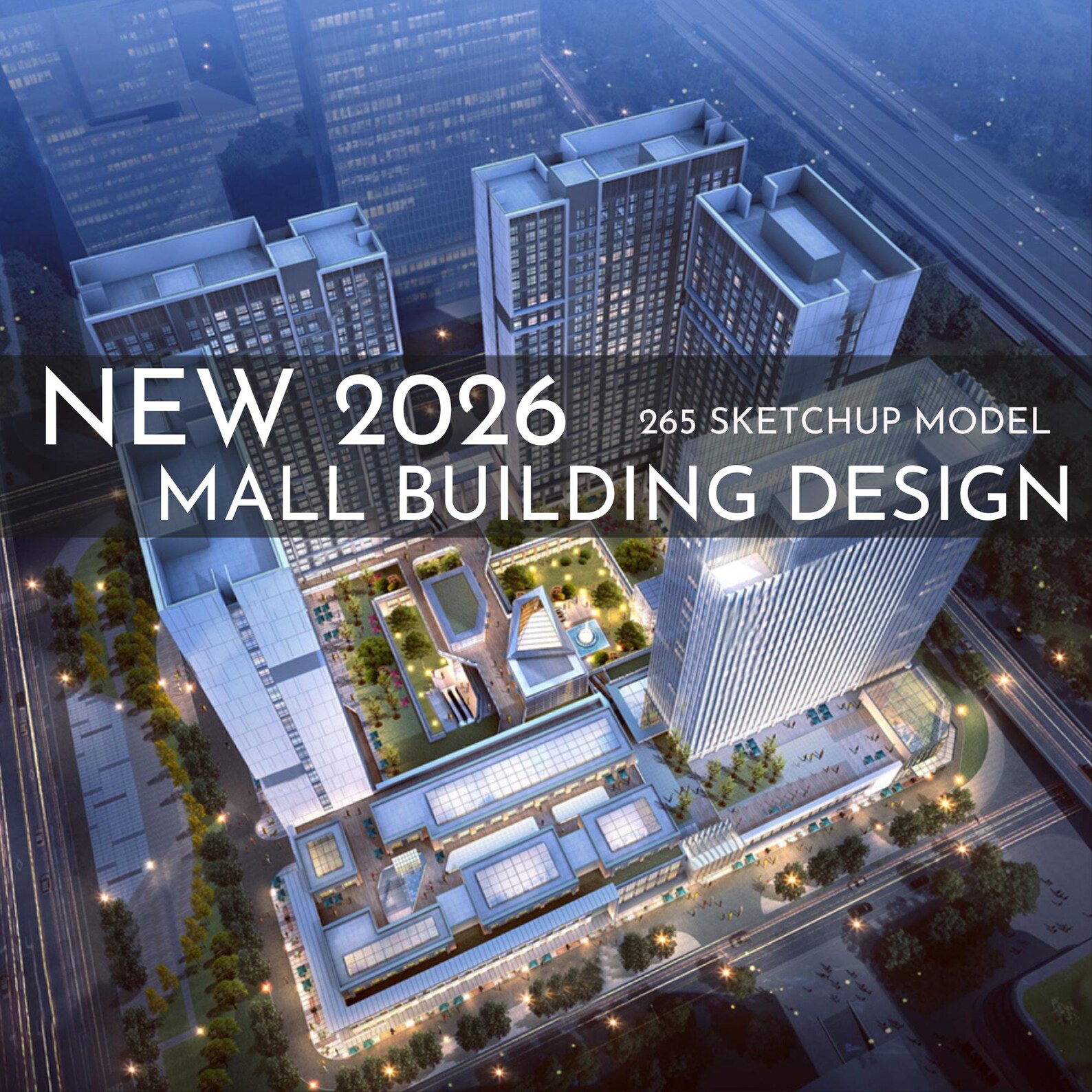 265 Mall Building Sketchup 3D Models | Commercial Interior Design Asset ...