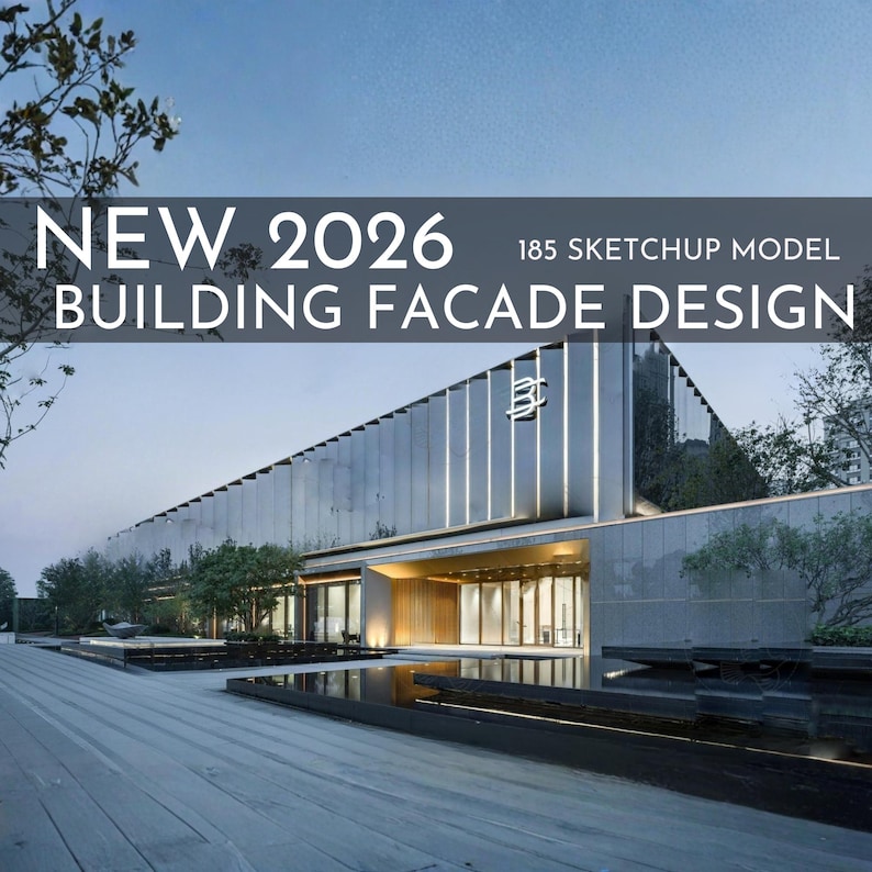 185 Building Facade Sketchup 3D Models | Architectural Design Asset ...