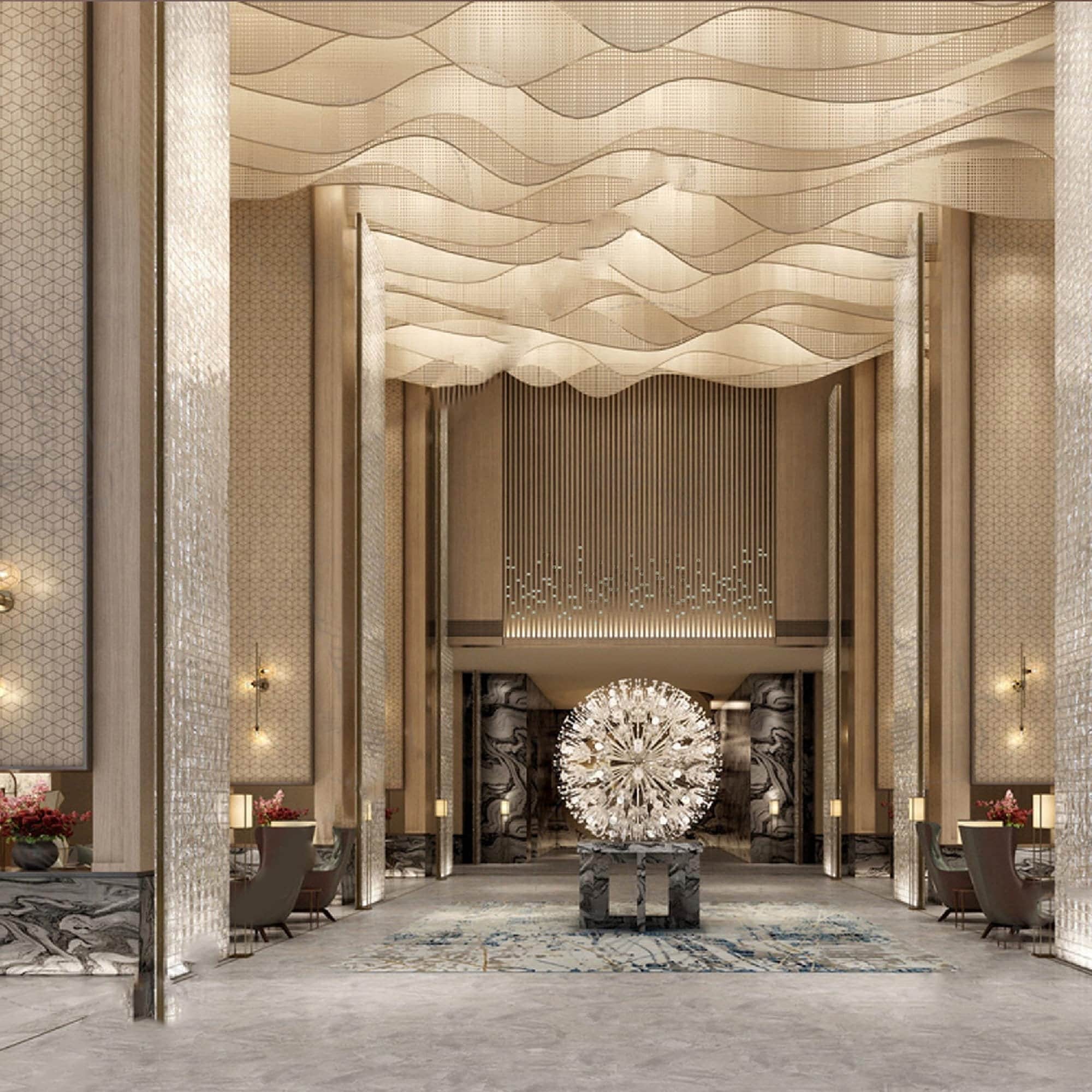 H1 8 Hotel Lobby Set 1 sketchup 3D Hotel Lobby Interior Design Model - Etsy