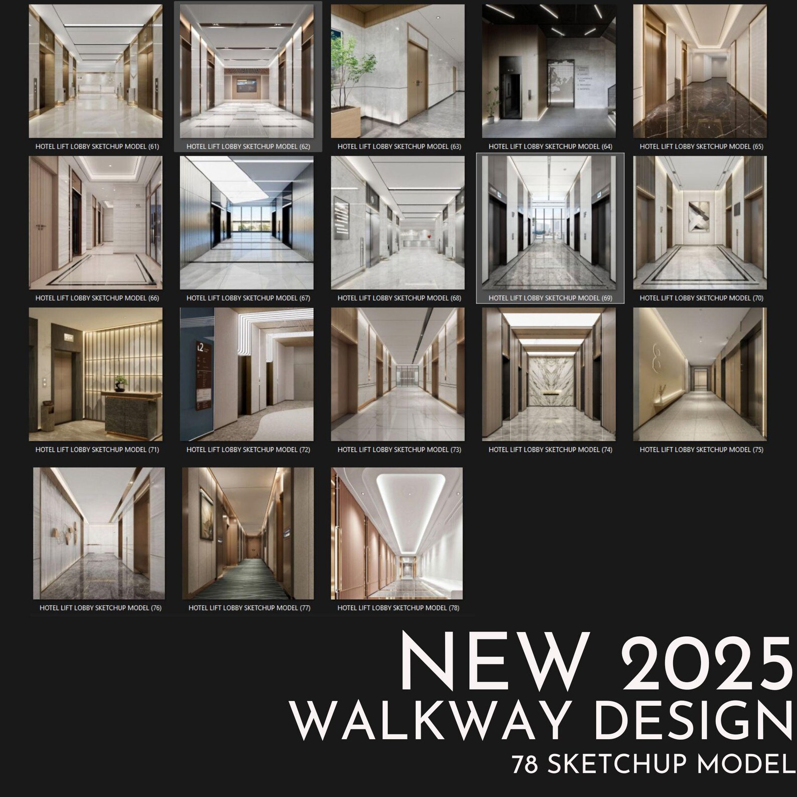 2025 NEW! 78 Walkway - Sketchup 3D Hotel Room Interior Design Model - Etsy