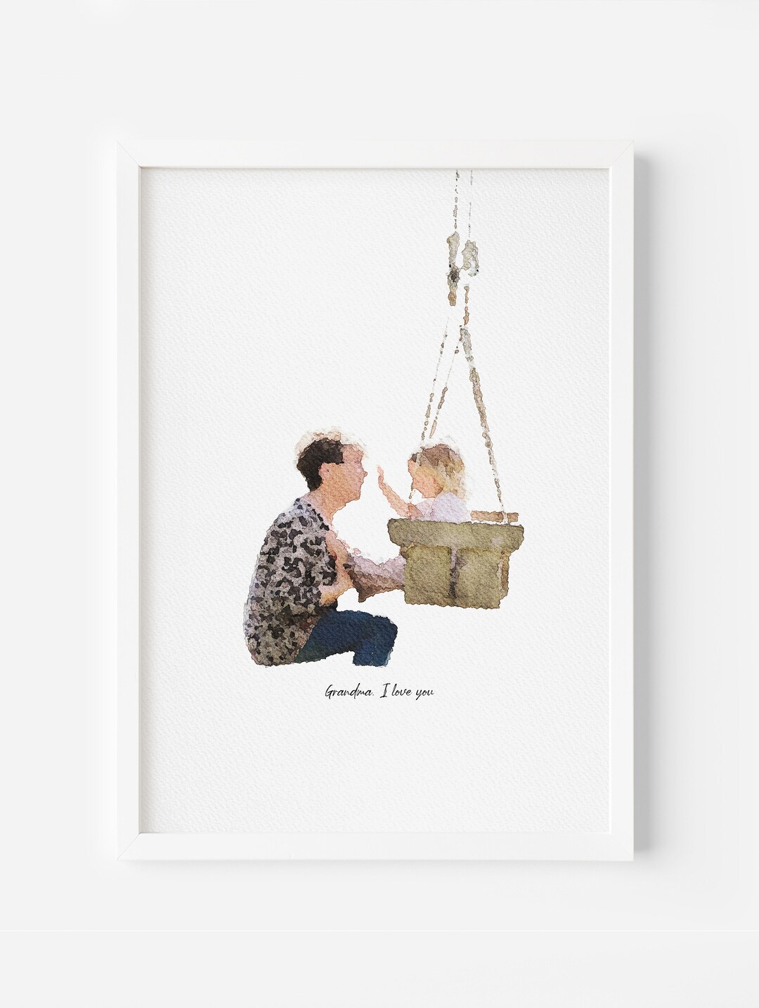 Mini Custom Watercolor Painting, Faceless Portrait From Photo, Gift for ...