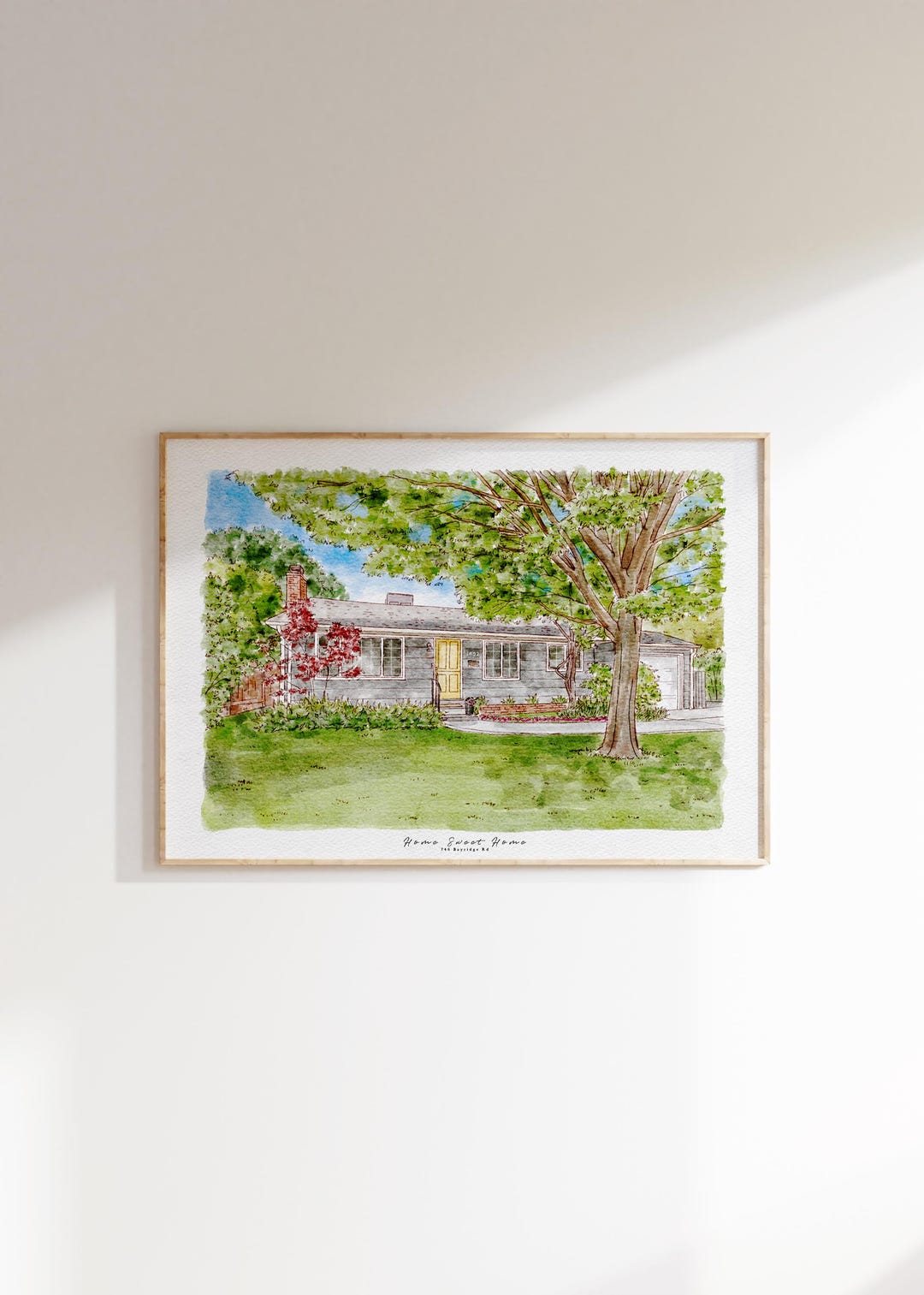 Custom Painted House Portrait, Watercolor House Watercolor,personalized ...