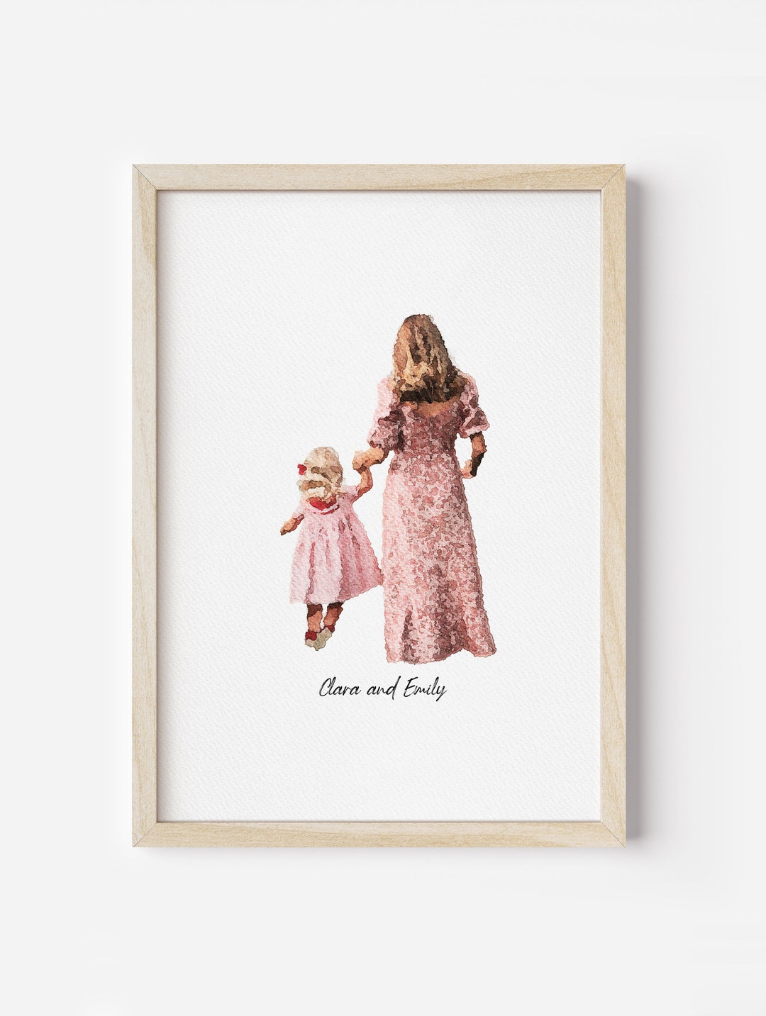 Mini Custom Watercolor Painting, Faceless Portrait From Photo, Gift for ...