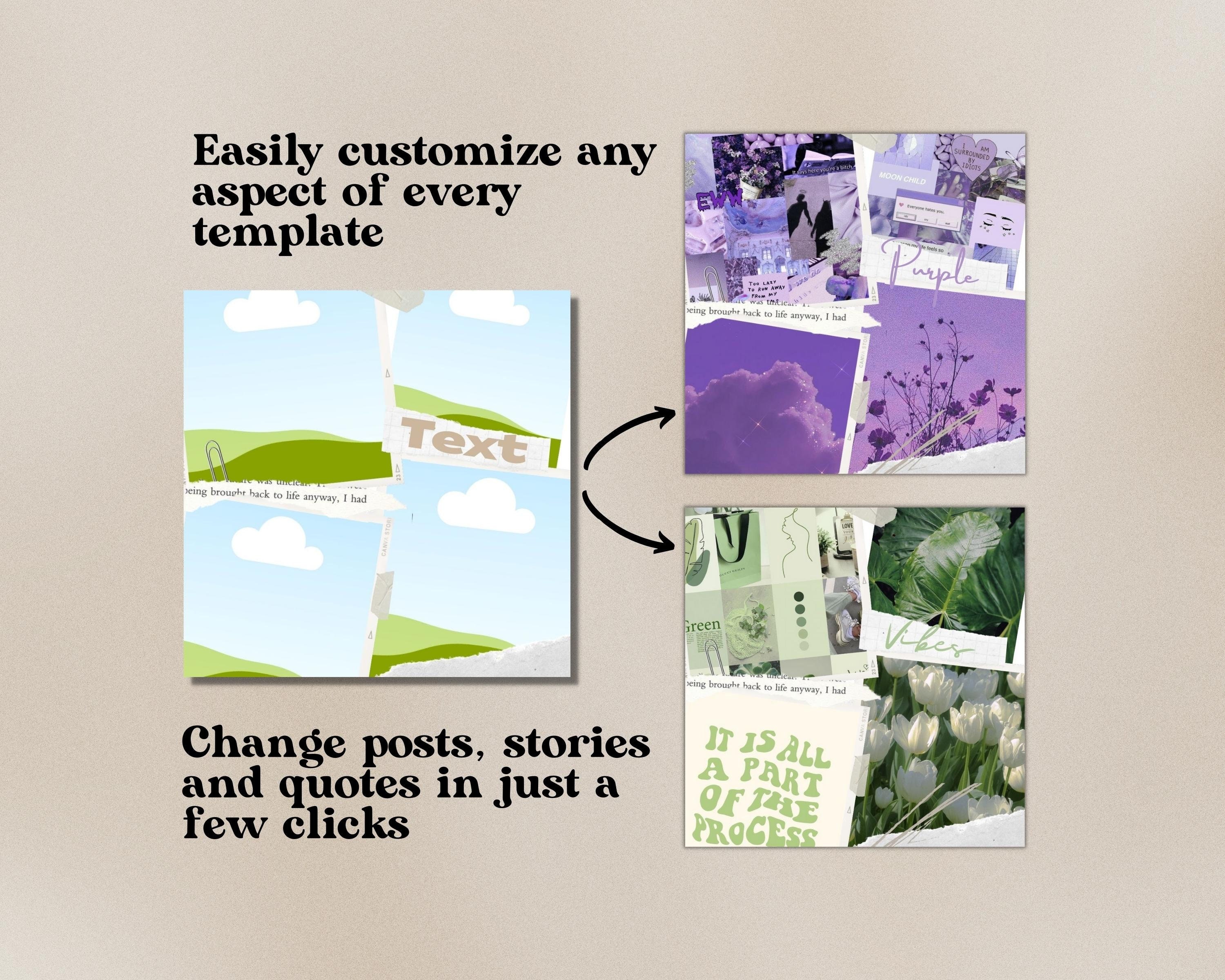 200 FILM Neutral Instagram Post & Reels Templates - Engagement - Story ...