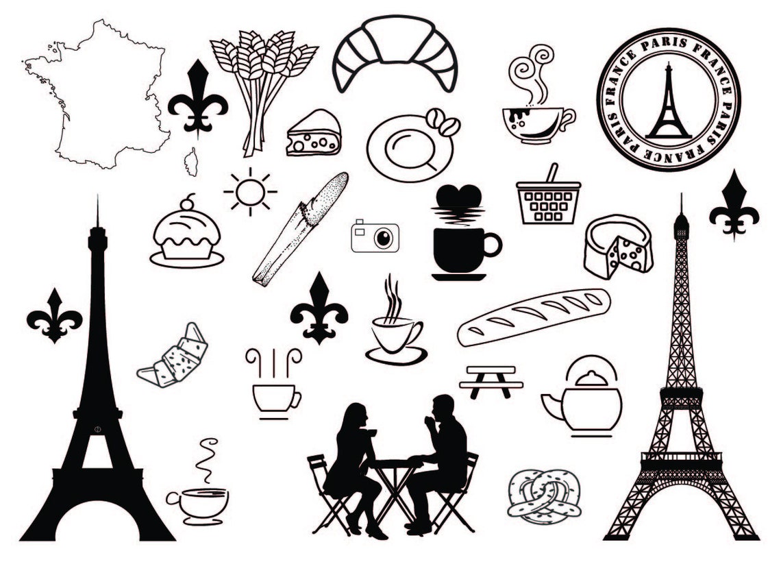Paris Svg Files for Cricutparis Clipart Eiffel Towersvg - Etsy
