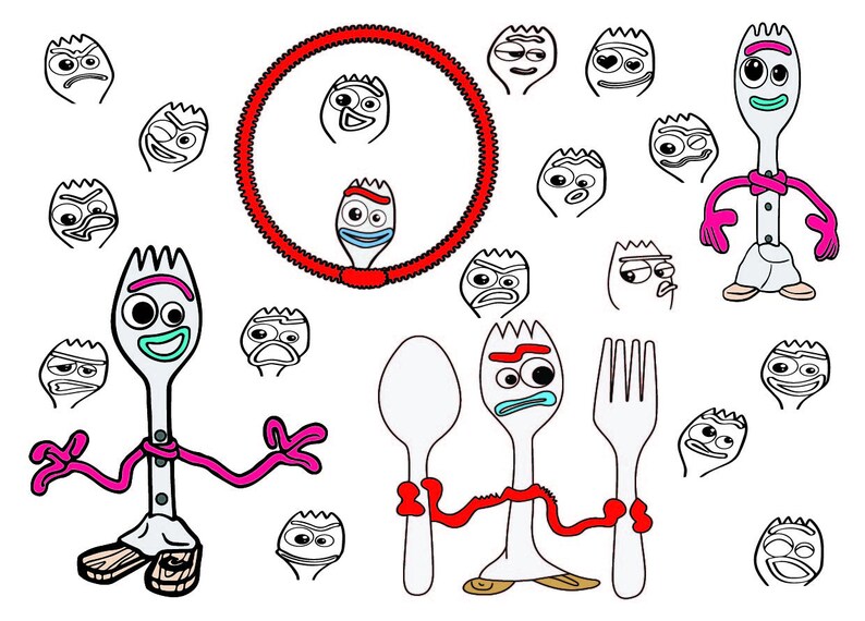 Forky SVG for Cricut and Silhouette Toy Story SVG Printable - Etsy