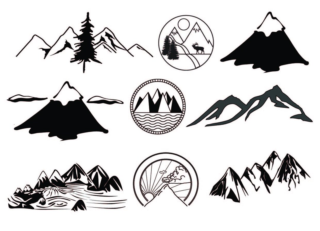 Mountain Svg Bundle Camping Outdoors Adventure Mountain - Etsy