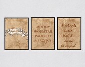 Set of Three Marauders Map Wizard World Posters Moony - Etsy