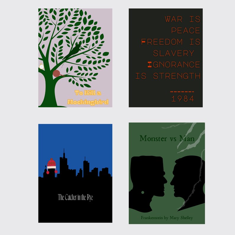 10 Classic Book Posters - Etsy
