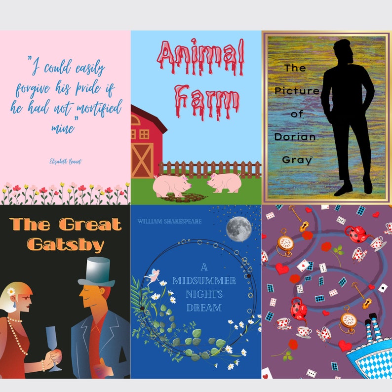 10 Classic Book Posters - Etsy