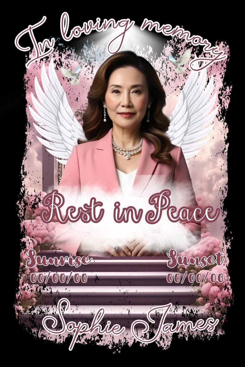 70+ in Loving Memory Design Canva Editable Bundle, Memorial & Funeral Bundle, Different Heaven ...