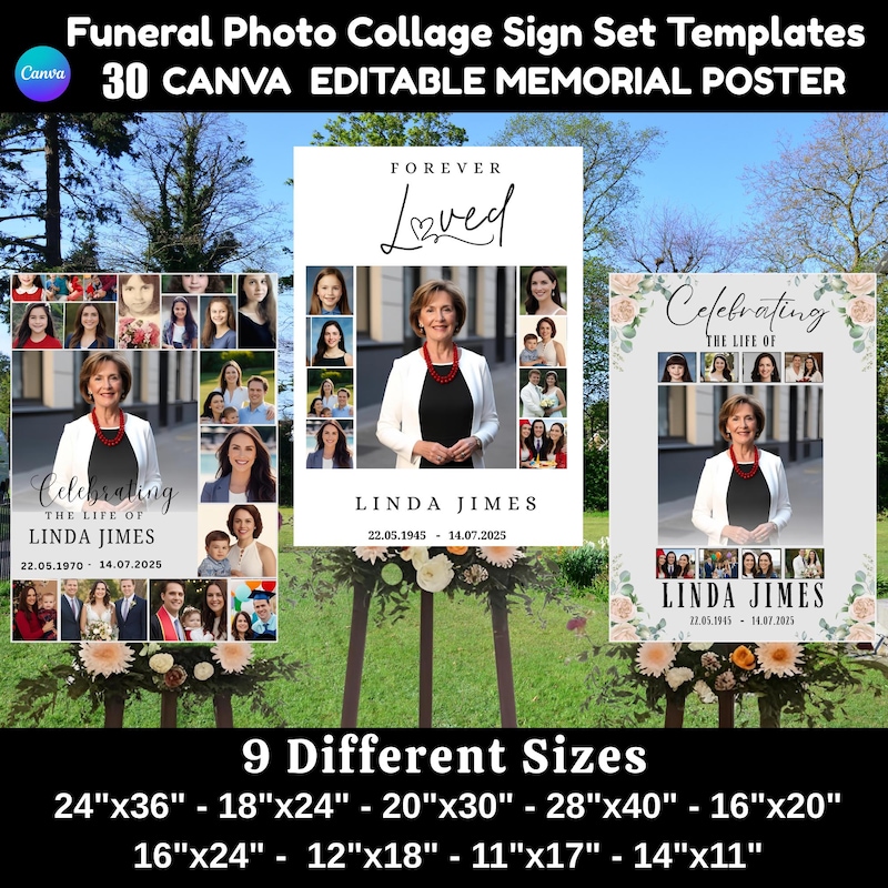 Funeral Memorial Posters - Etsy