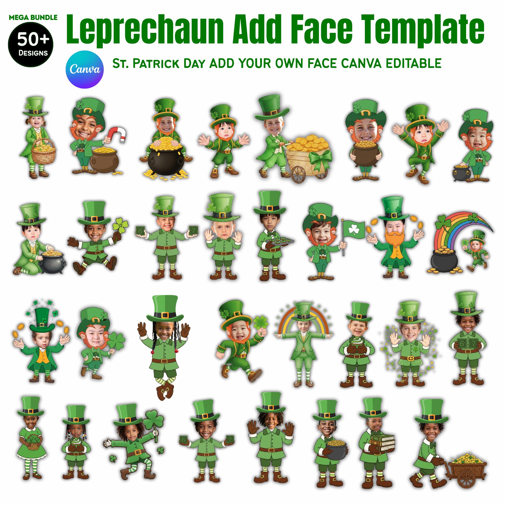 St. Patrick's Day Leprechaun Add Face Activity, Bulletin Board Decor ...