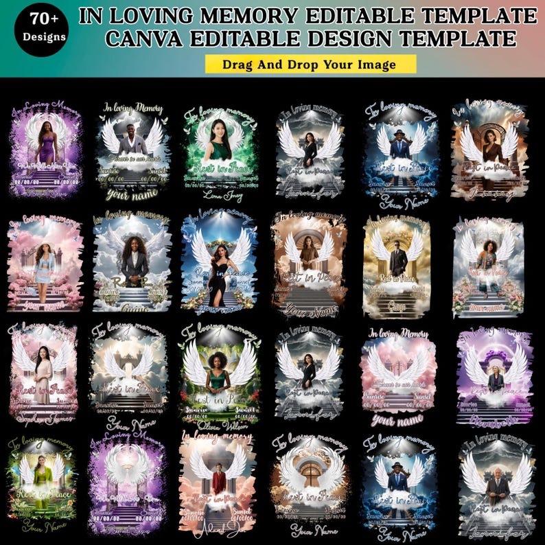 In Loving Memory Templates Canva Editable, 70+ Memorial Shirt Design ...