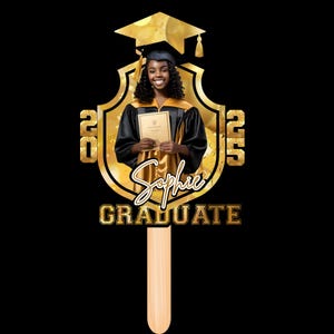30+ Grad Fan Canva Editable Template, Class of 2025 Graduation Paddle ...