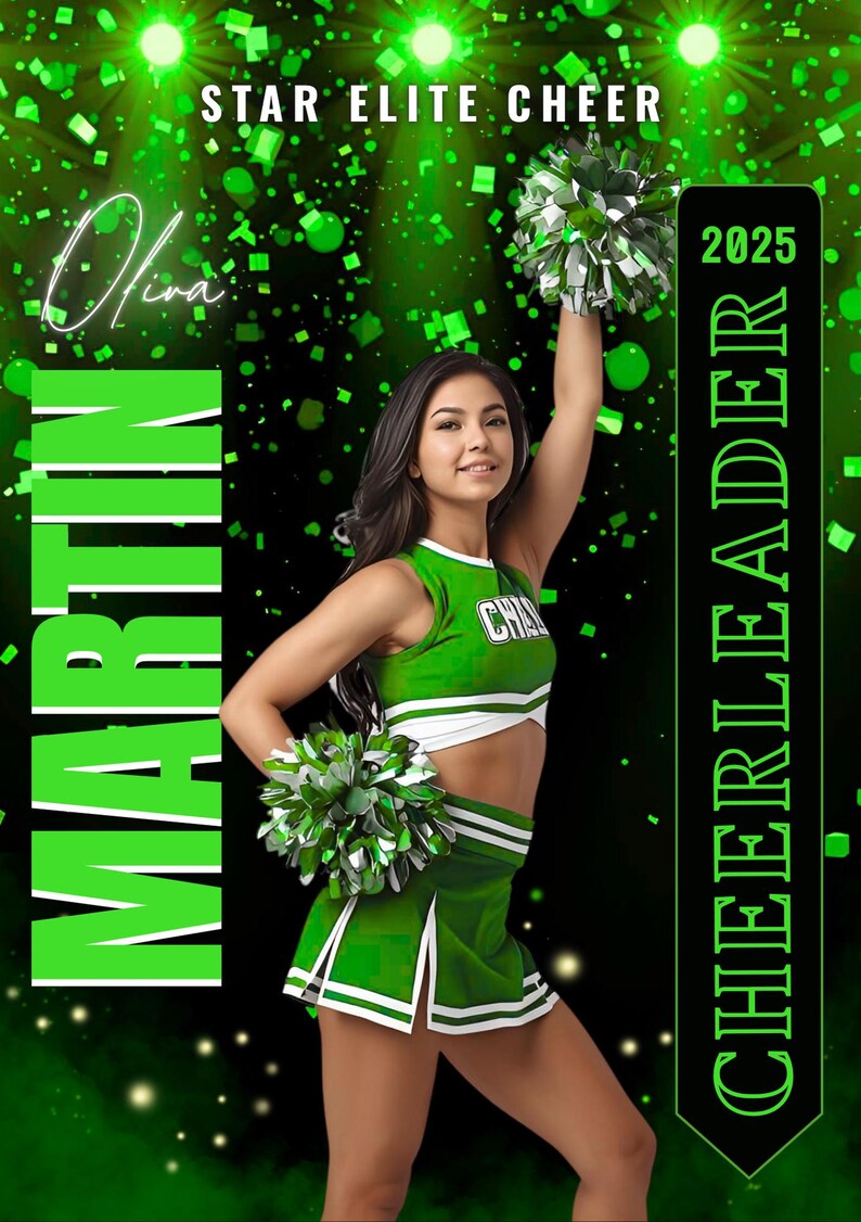 Cheerleading Canva Editable Template 50, Sports Photography Template ...