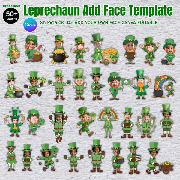 Leprechaun Faces - Etsy