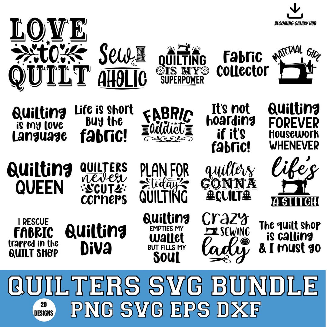 Quilters SVG Bundle, Quilting Svg, Quilting Designs, Sewing SVG Quote ...